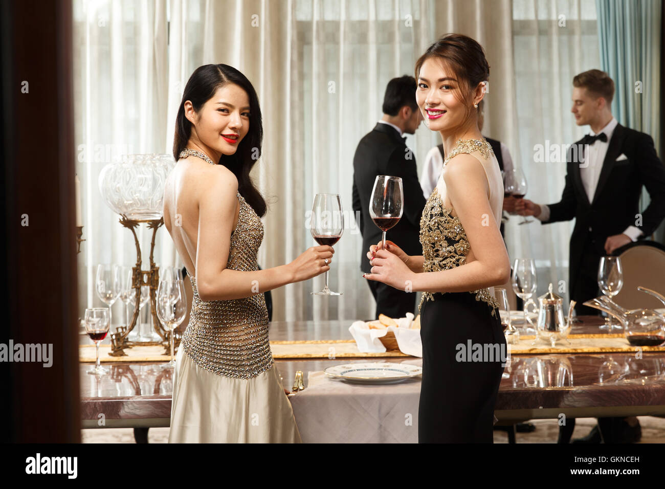 Aristocratic family dinner Stock Photo - Alamy