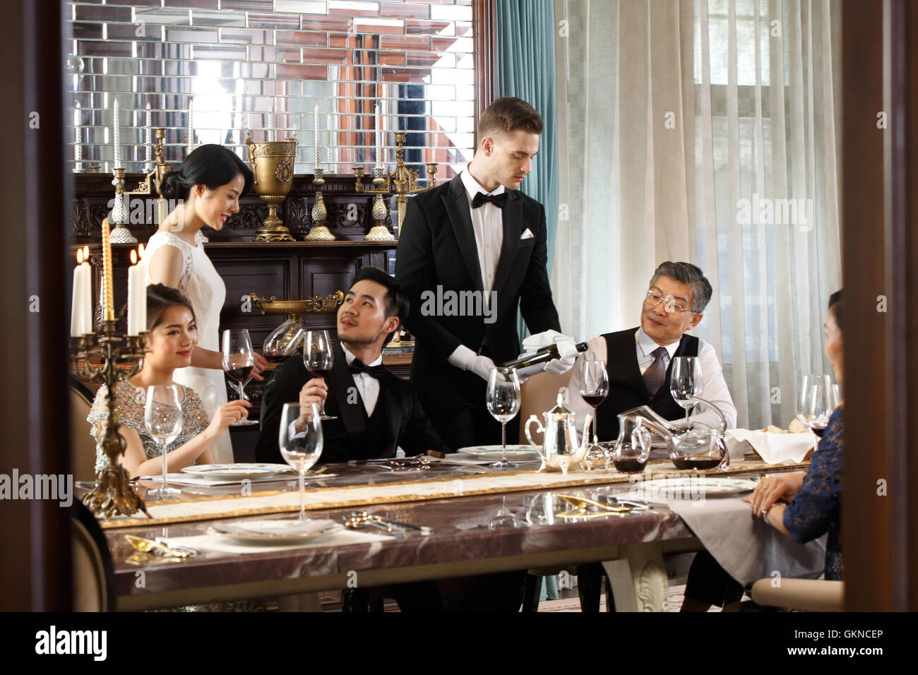 Business people dinner Stock Photo - Alamy