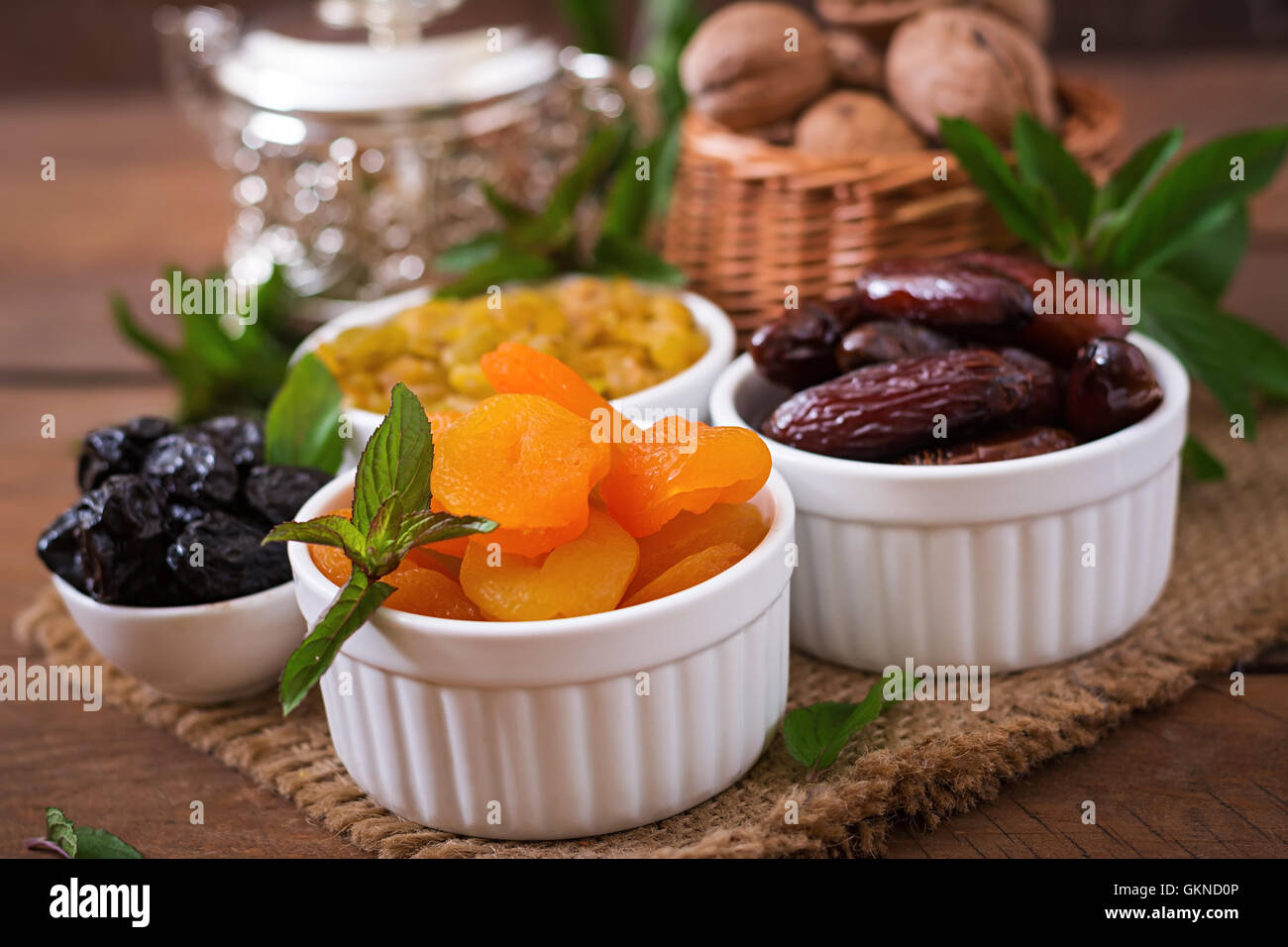 Mix dried fruits (date palm fruits, prunes, dried apricots, raisins ...