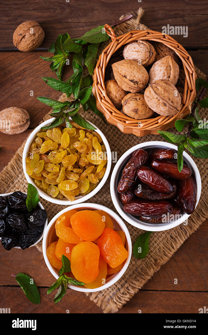 Mix dried fruits (date palm fruits, prunes, dried apricots, raisins ...