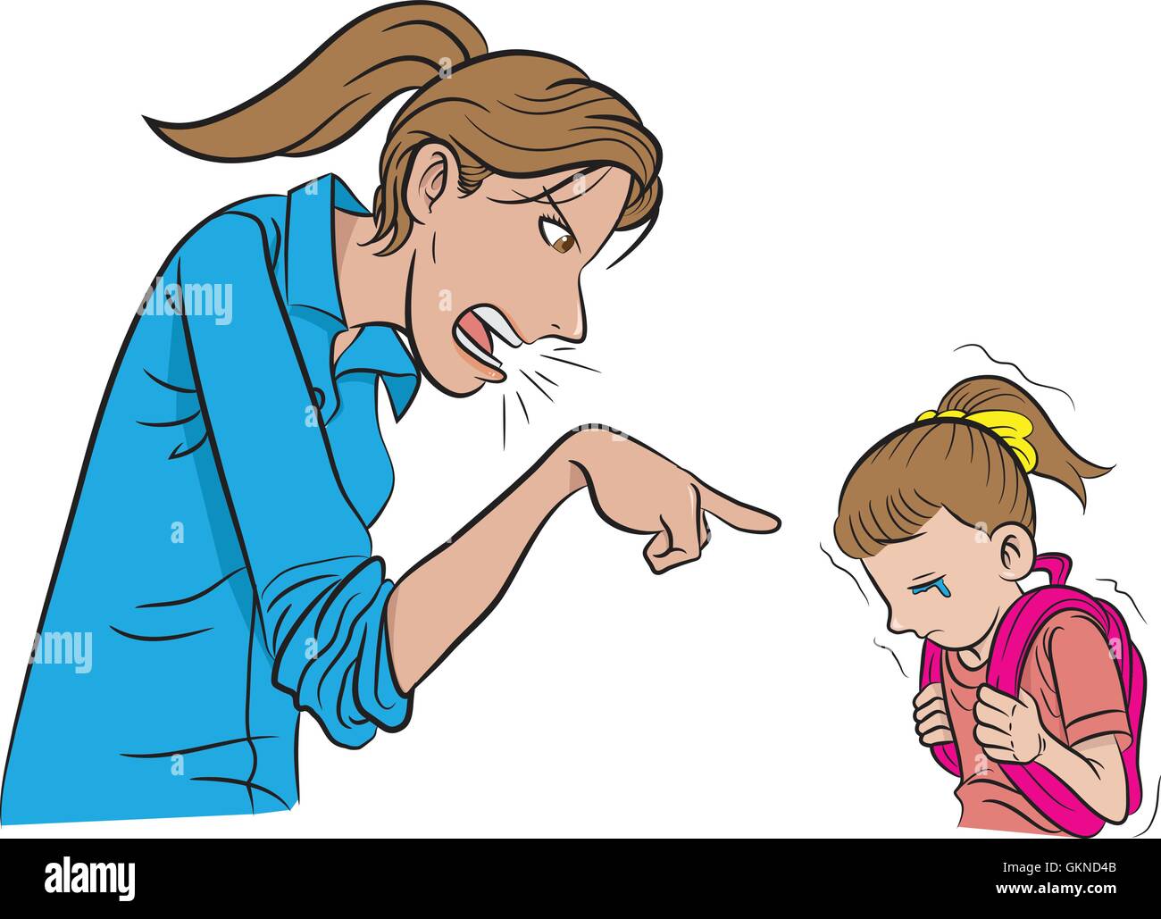 Mother Scolding Daughter Stock Vector Image And Art Alamy