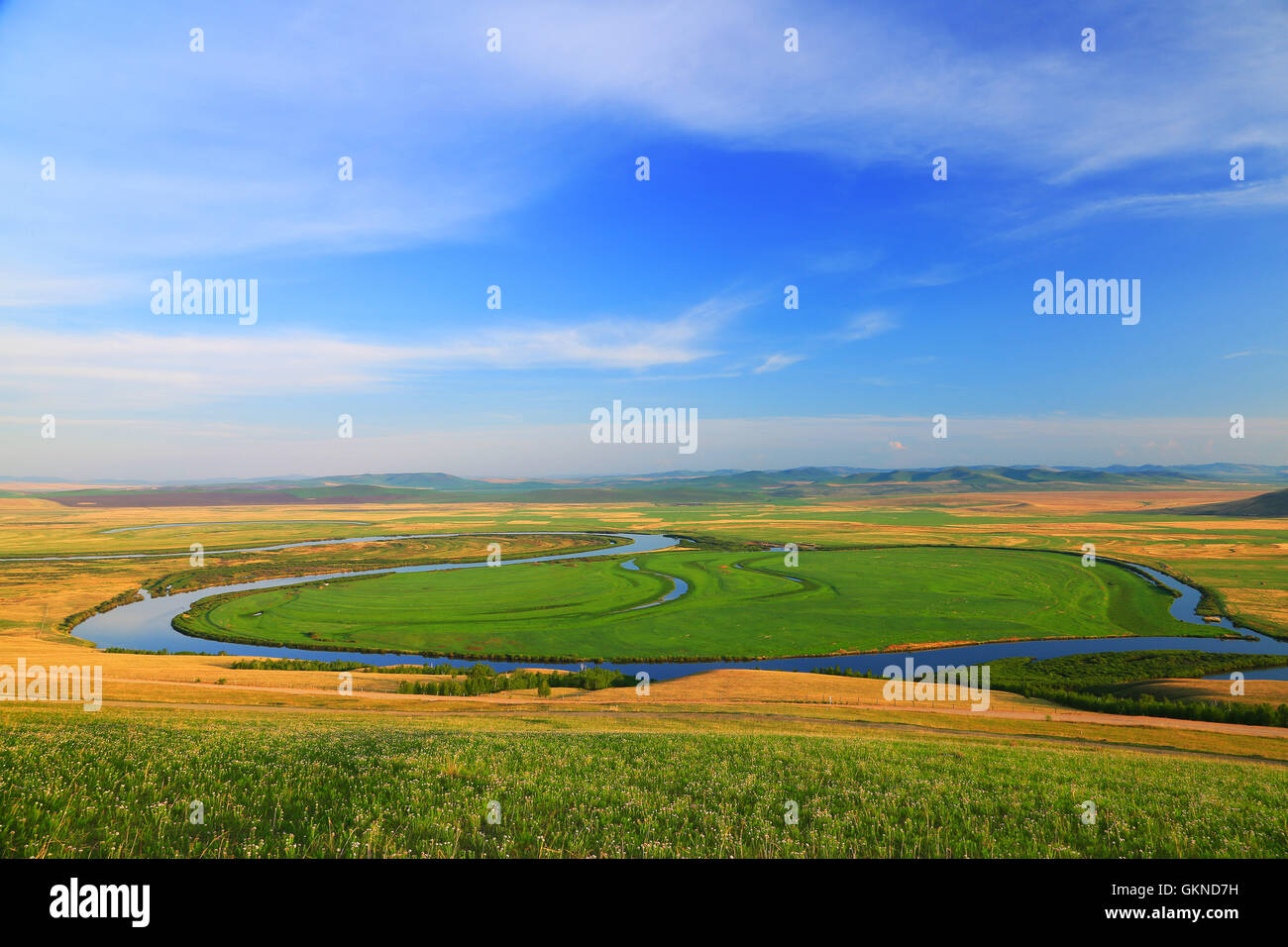 Hulun Buir Eergu'Na Inner Mongolia river scenery Stock Photo - Alamy
