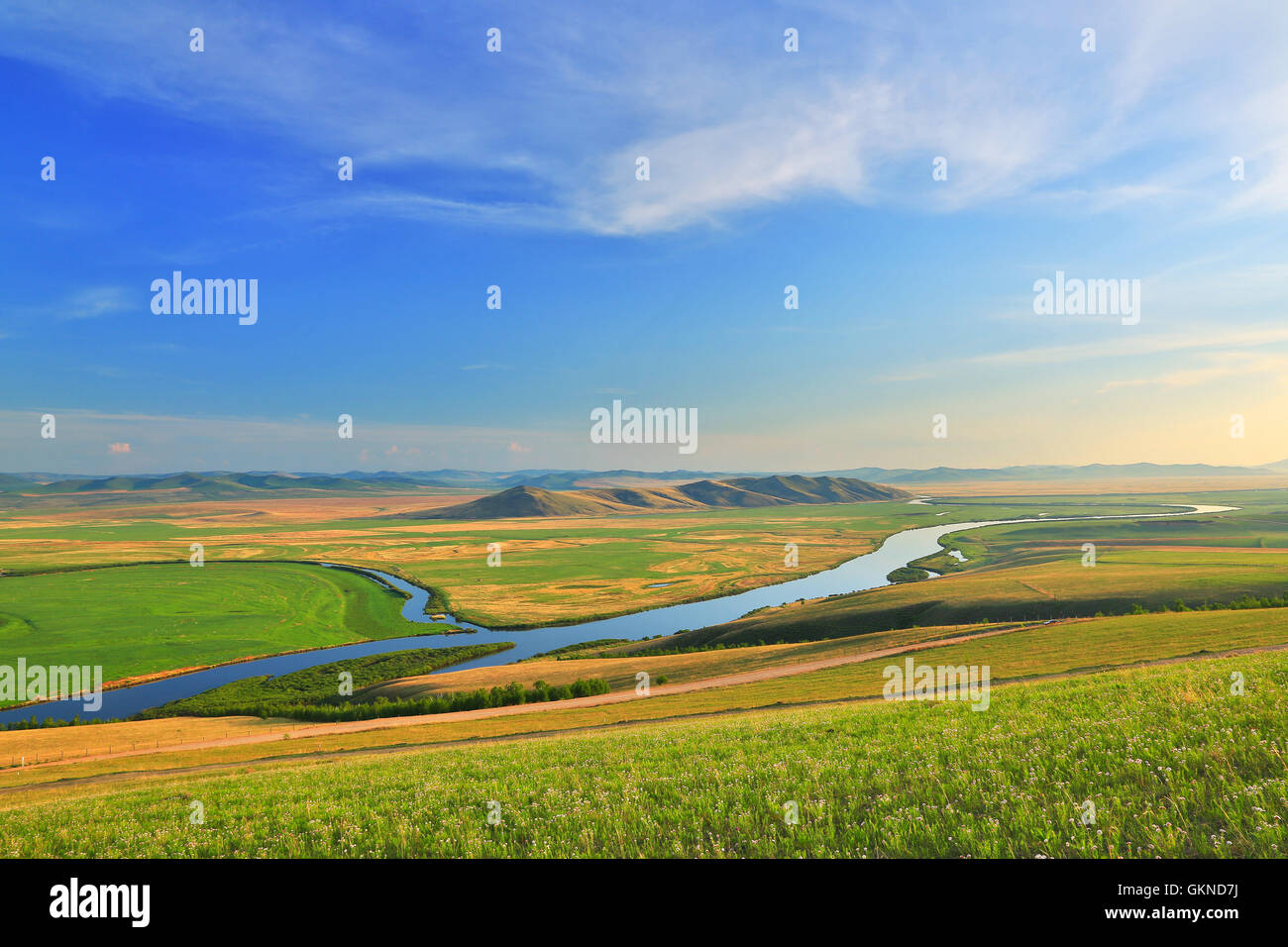 Hulun Buir Eergu'Na Inner Mongolia river scenery Stock Photo - Alamy