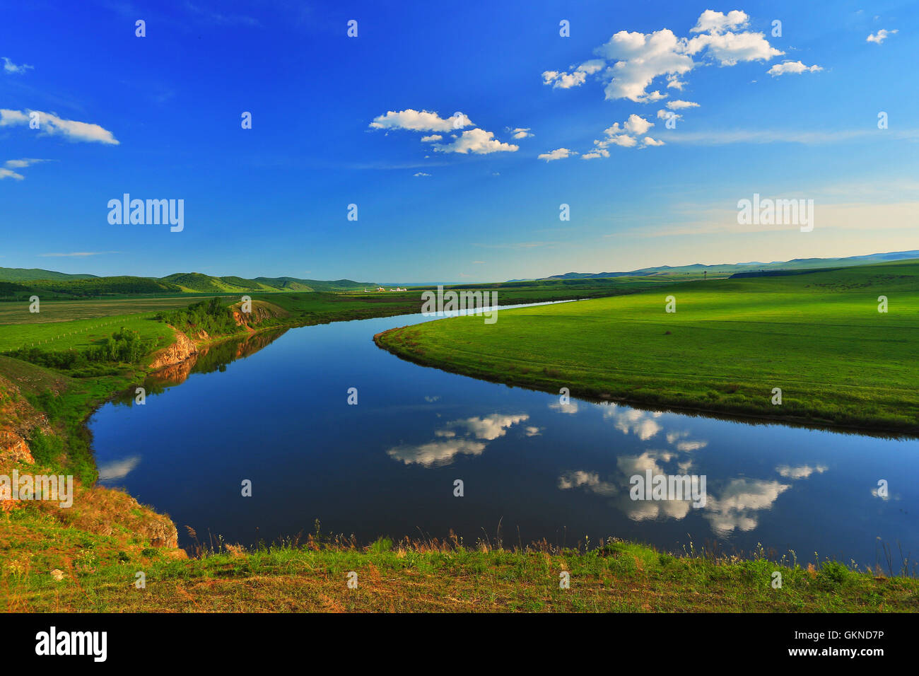 Hulun Buir Eergu'Na Inner Mongolia river scenery Stock Photo - Alamy
