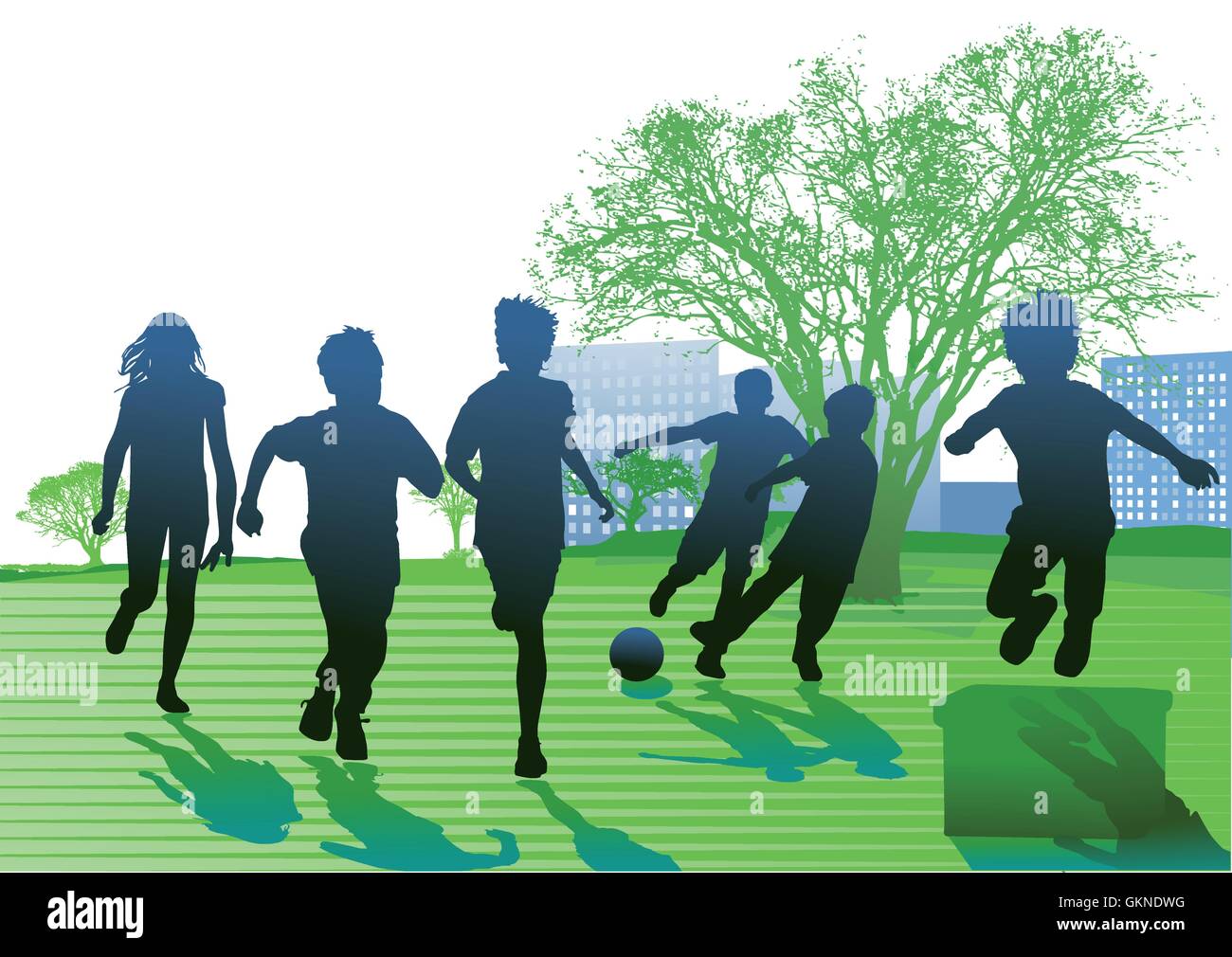 Teenagers running at school Stock Vector Images - Alamy