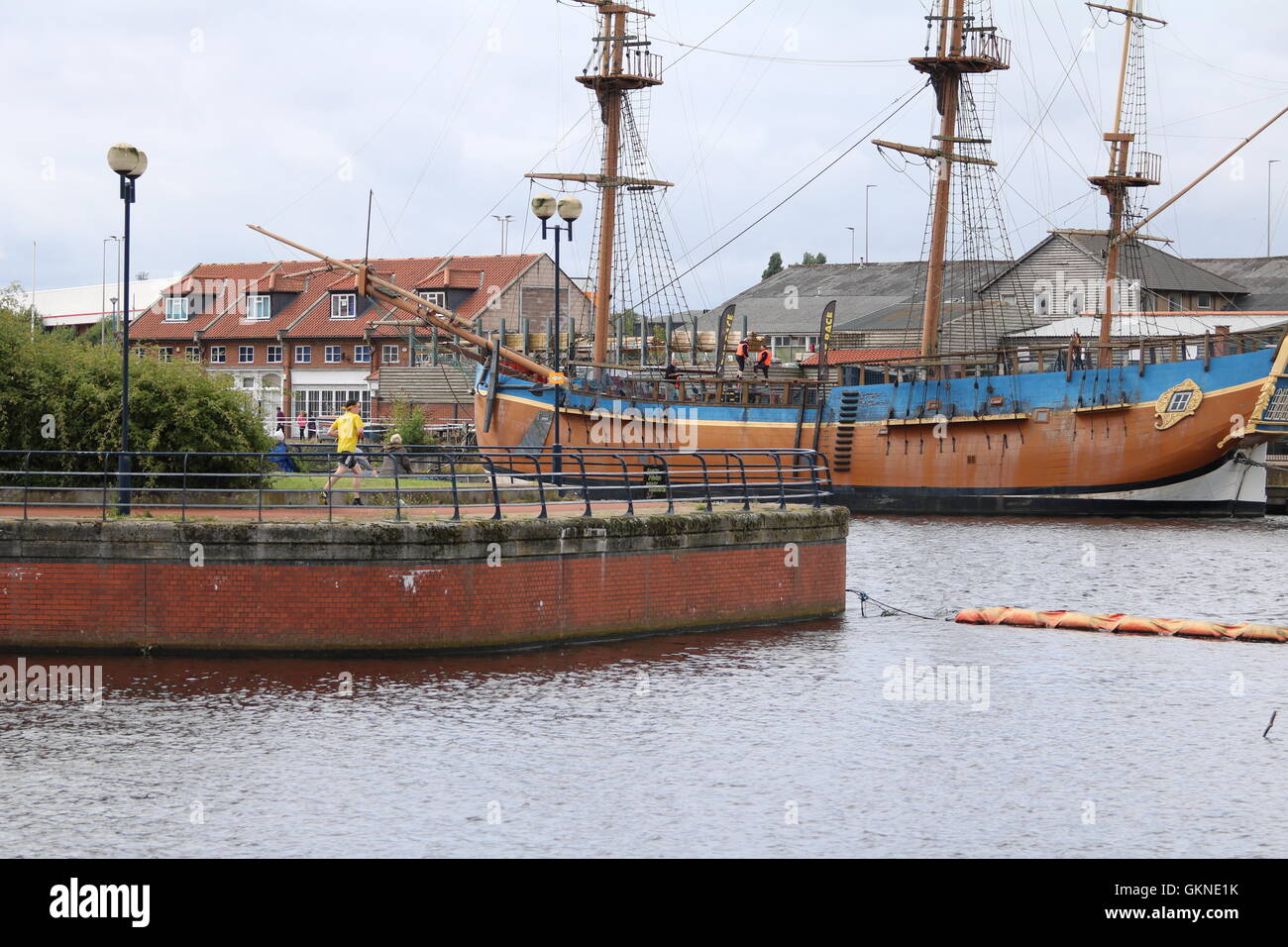 A replica of captain cooks ship endeavour hi-res stock photography and ...