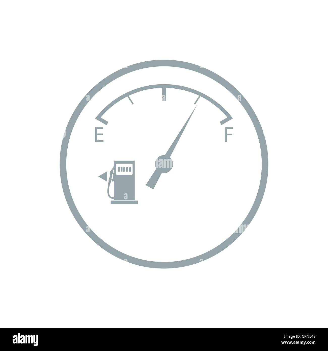 Stylized icon of the automobile fuel sensor on a white background Stock ...
