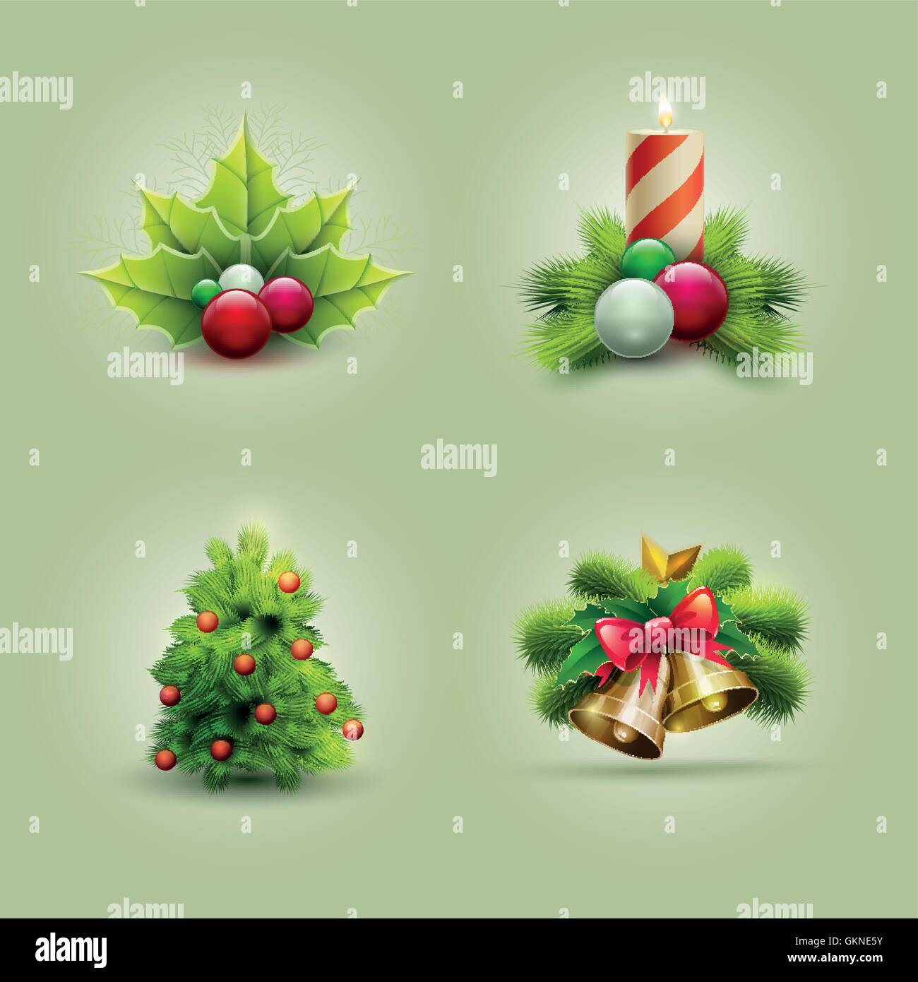 Holiday candle bell Stock Vector Images - Alamy