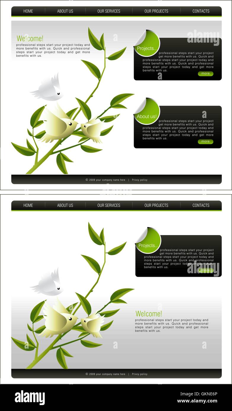 leaf tree modern modernity navigation birds communication illustration ...