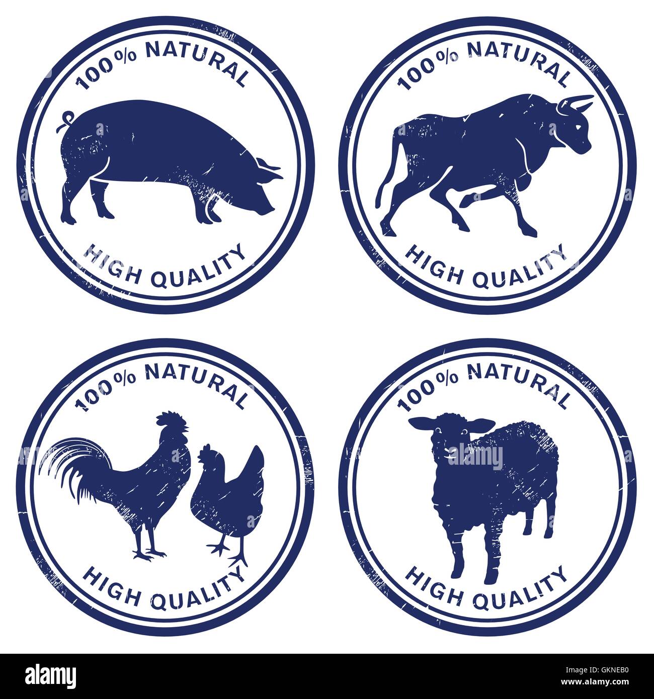 quality meat stamp Stock Vector Image & Art - Alamy