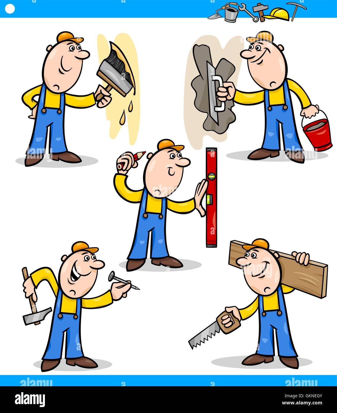 Cartoon Builder Man Stock Photos & Cartoon Builder Man Stock Images - Alamy