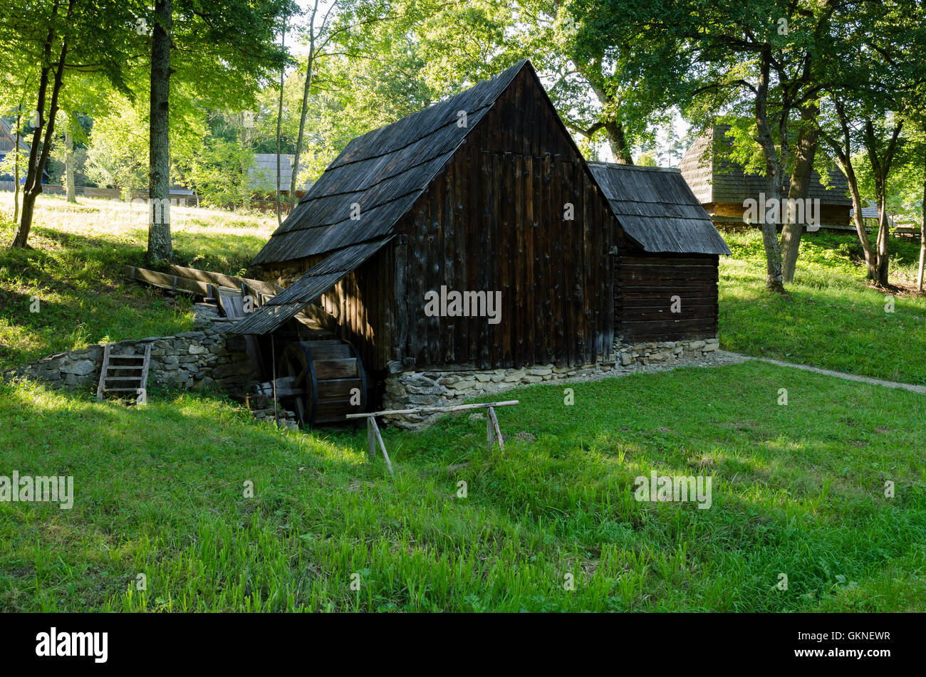 Traditional water mill for grinding from Romania Stock Photo - Alamy