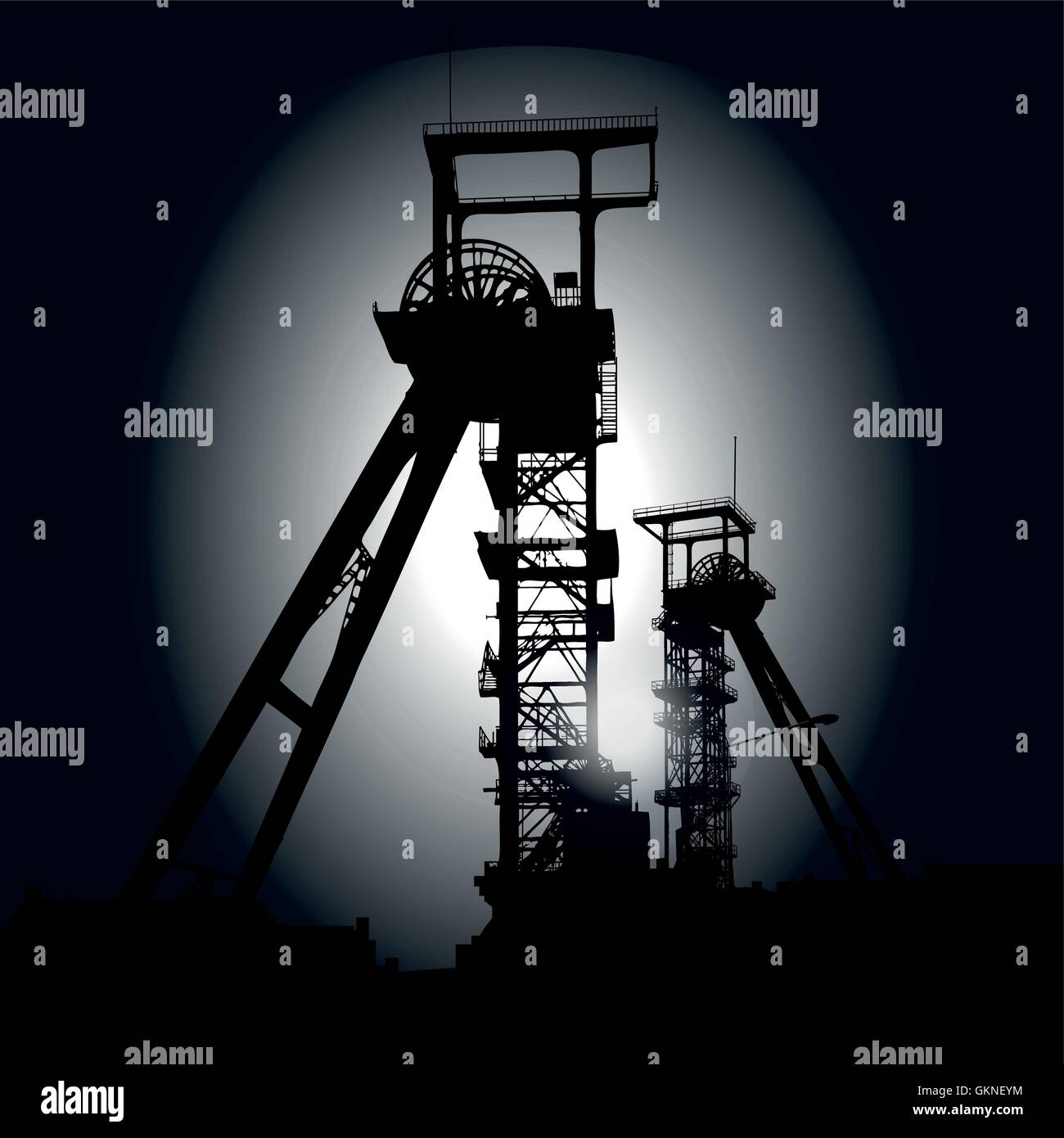 Shaft towers Stock Vector Images - Alamy
