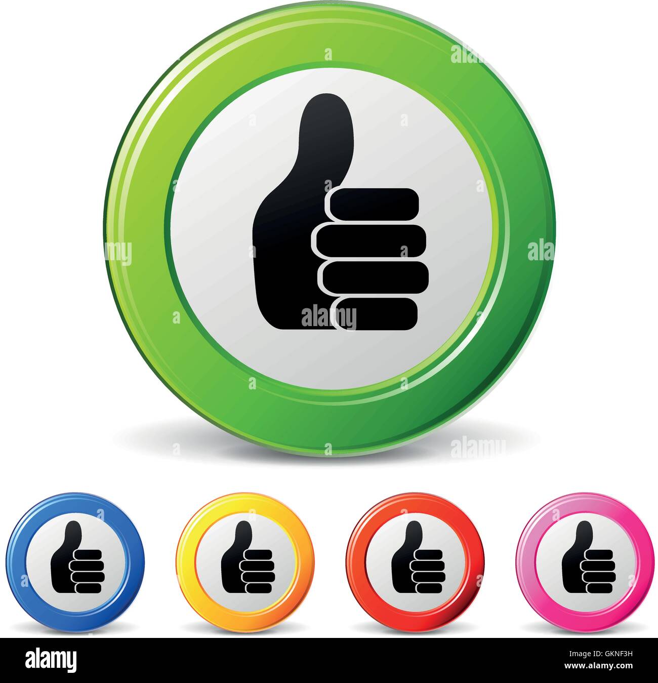 ok up on sign icon vector thumbs thumb hand gesture blue glass chalice ...