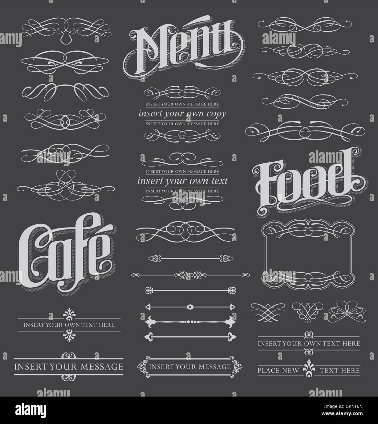 cafe food aliment decoration menu scroll calligraphy cafe food aliment ...