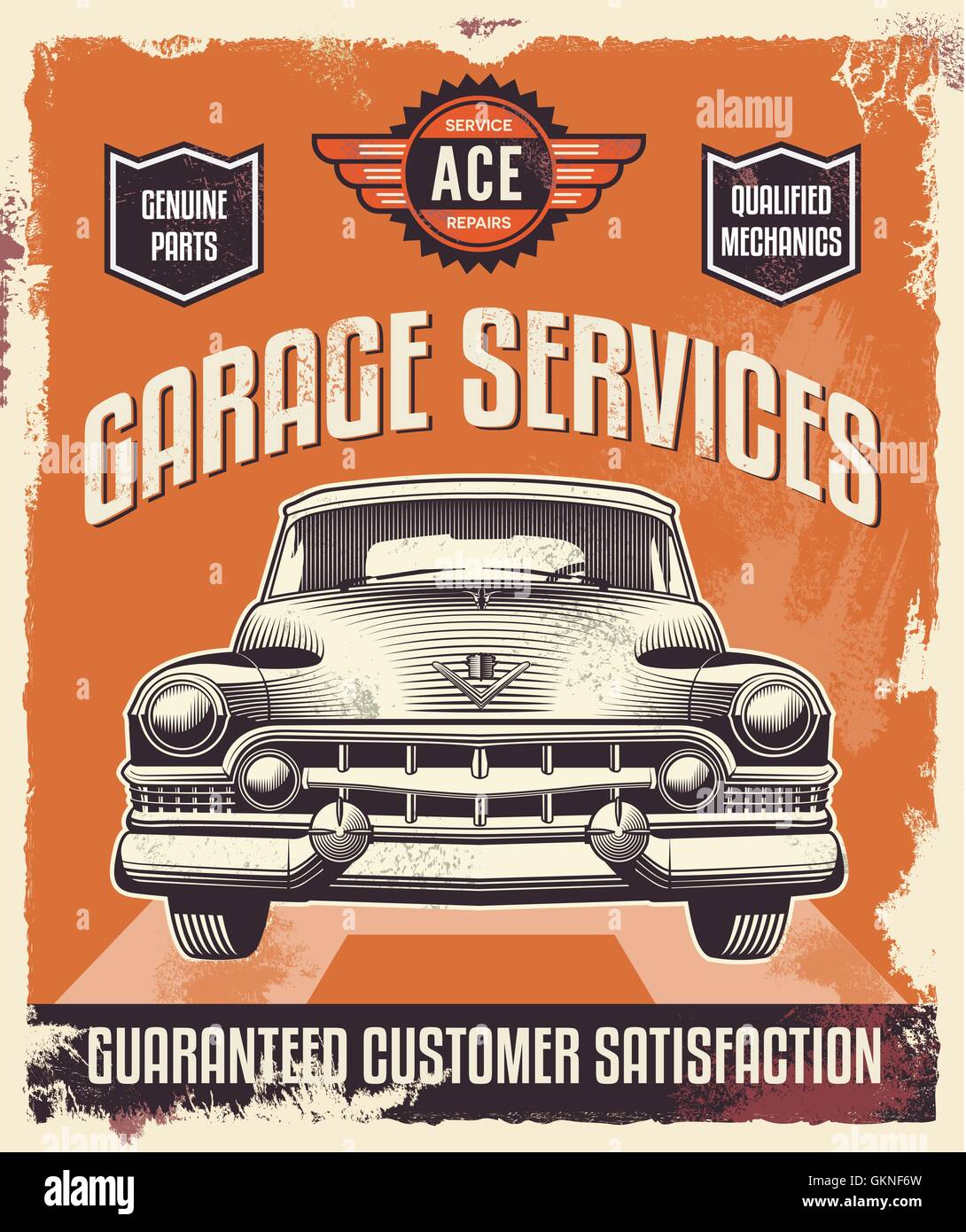 1950s cadillac Stock Vector Images - Alamy