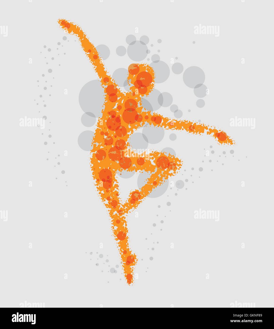 person illustration abstract dancer dancing girl ballet vector backdrop ...