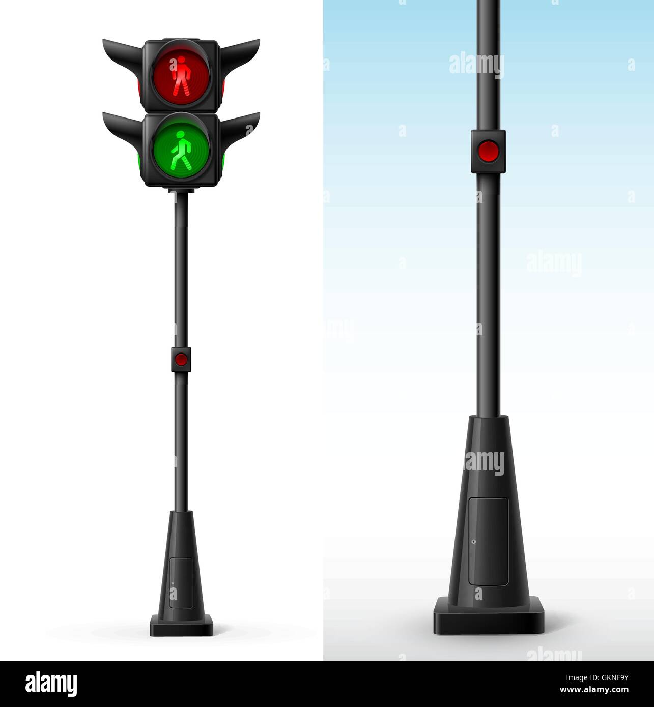 sign signal controller danger walk go going walking city town isolated ...