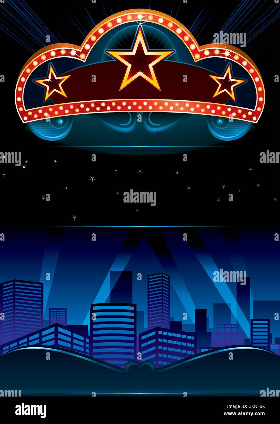 city town poster theatre playhouse theather theater premiere marquee backdrop background ...