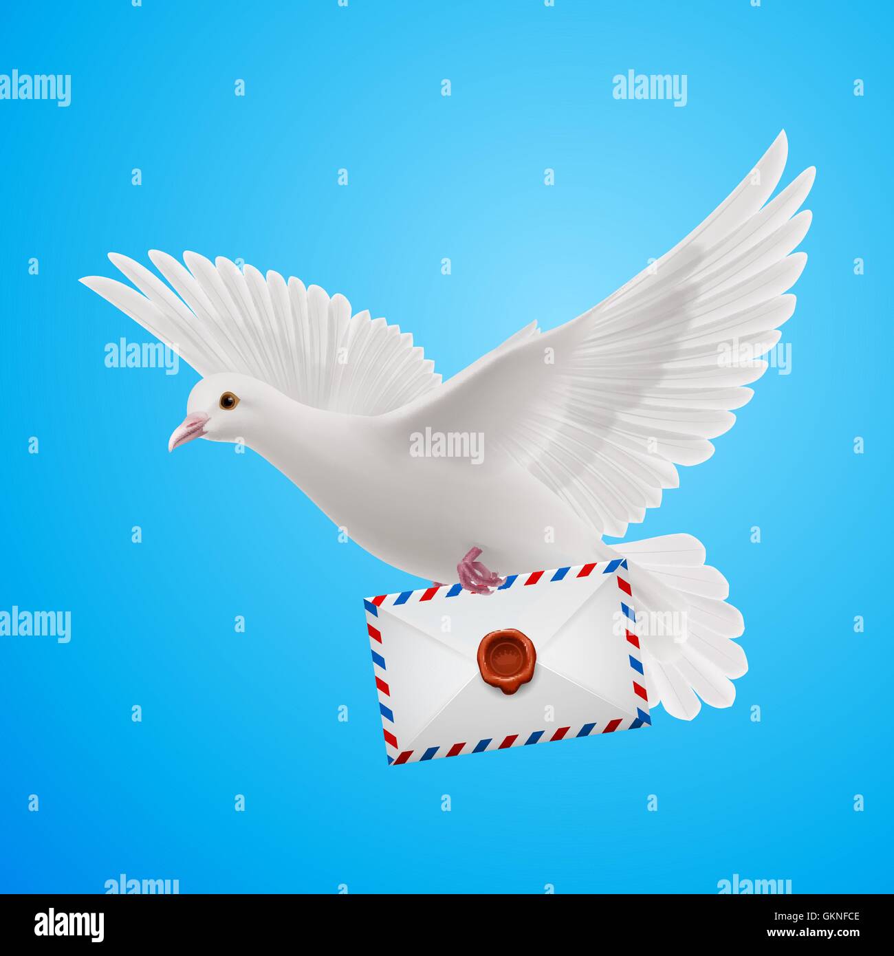White pigeon fly letter in hi-res stock photography and images - Alamy