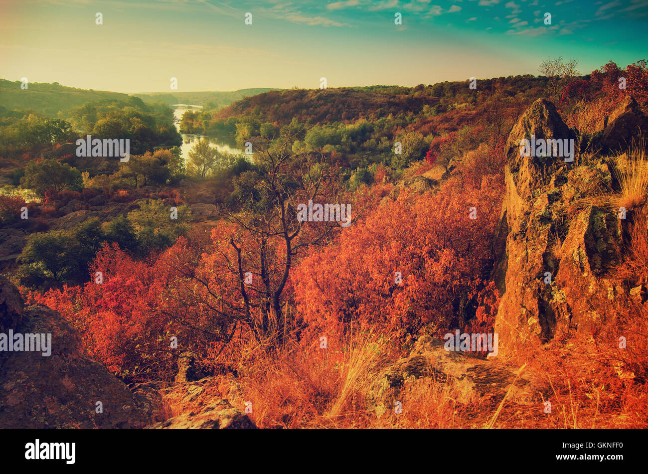 Rural autumn landscape Stock Photo - Alamy