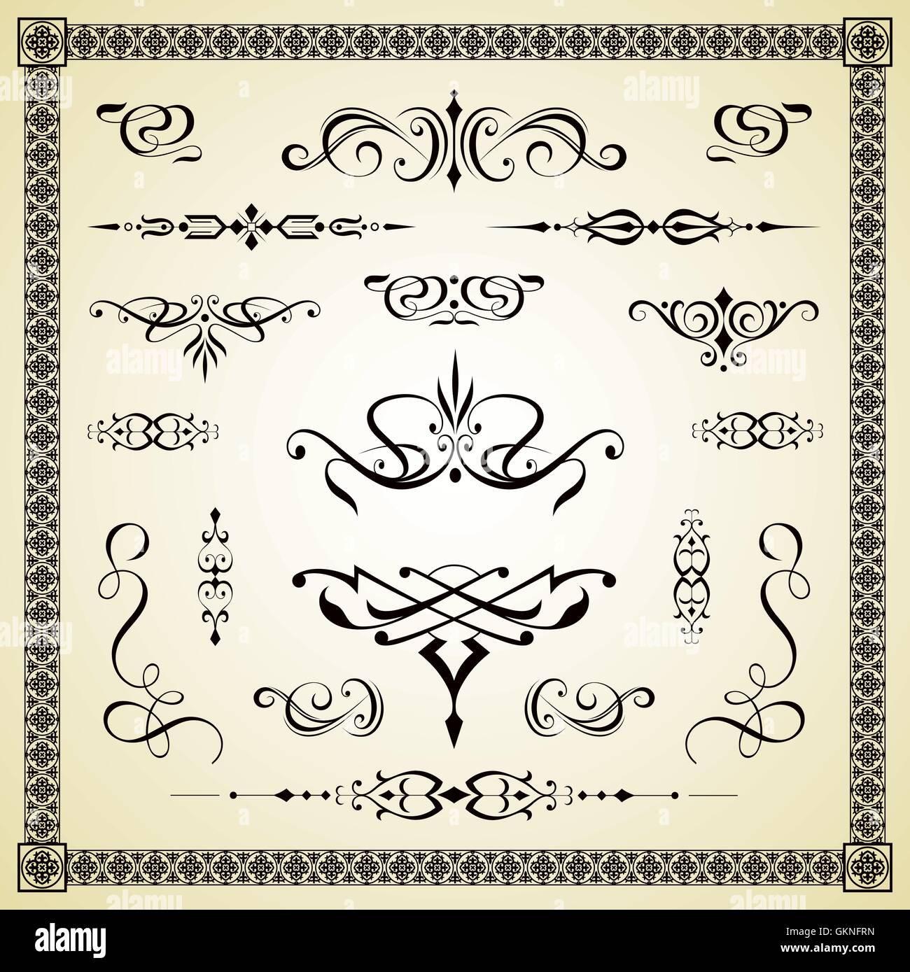 Ornamental border graphic hi-res stock photography and images - Alamy