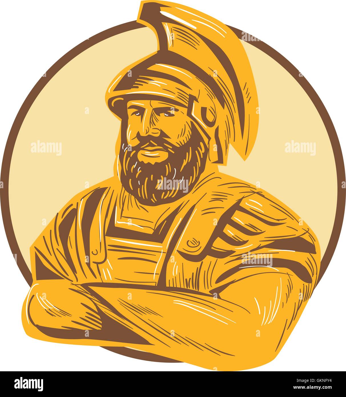 Drawing sketch style illustration of Agamemnon, king of Mycenae in the ...