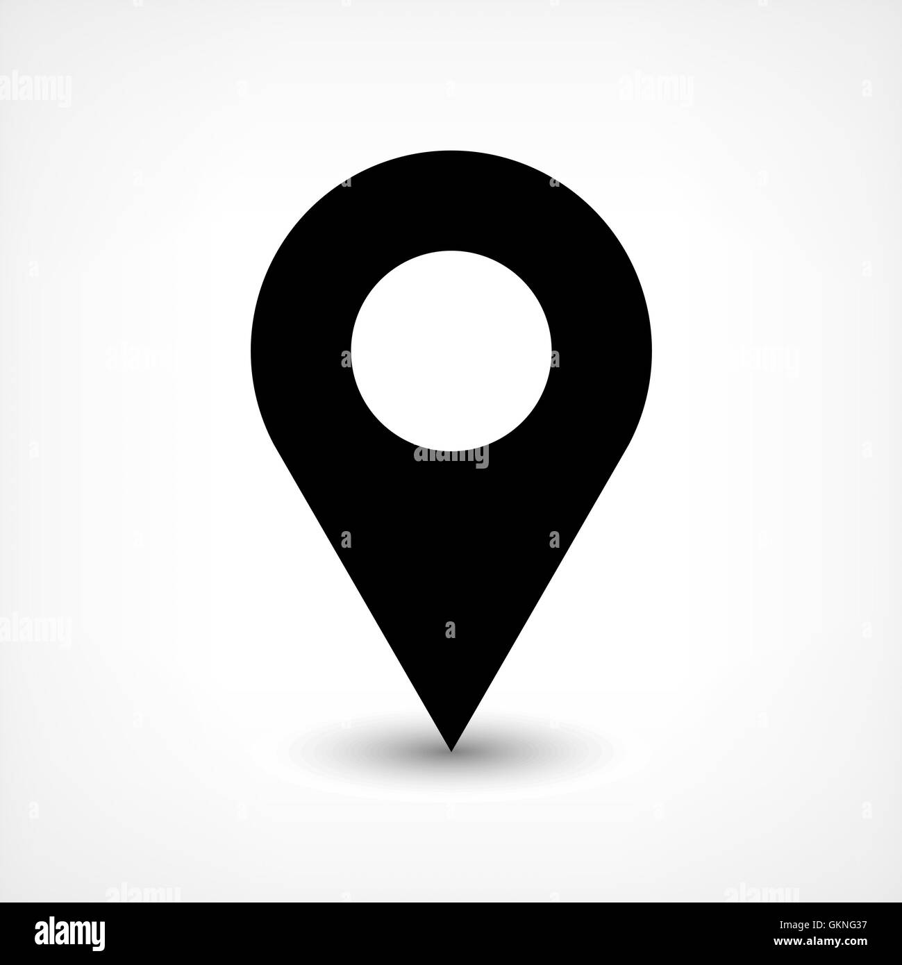 Map pin location sign circle icon in flat style. Simple black shapes ...