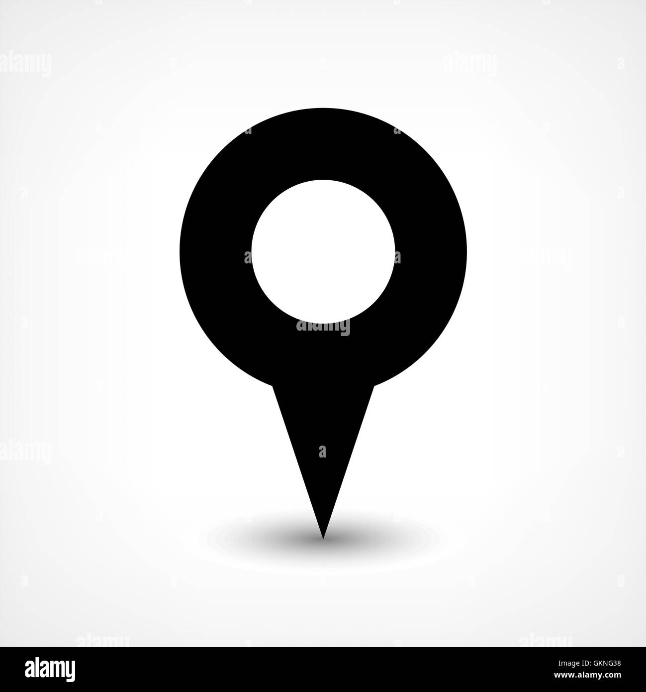Map pin location sign circle icon in flat style. Simple black shapes ...