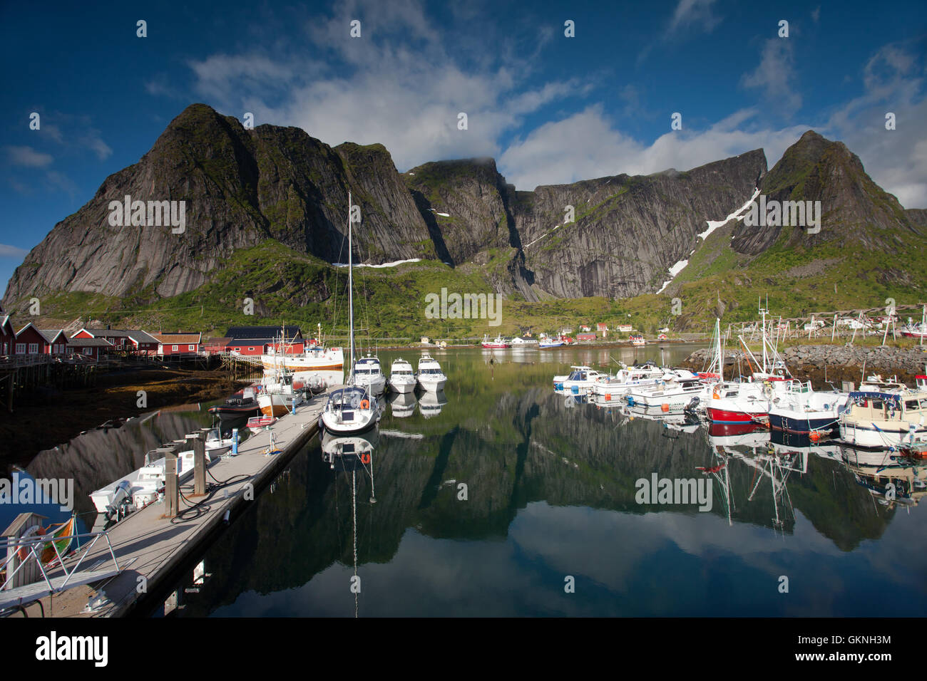 Reine Port and Reinebringen Stock Photo - Alamy