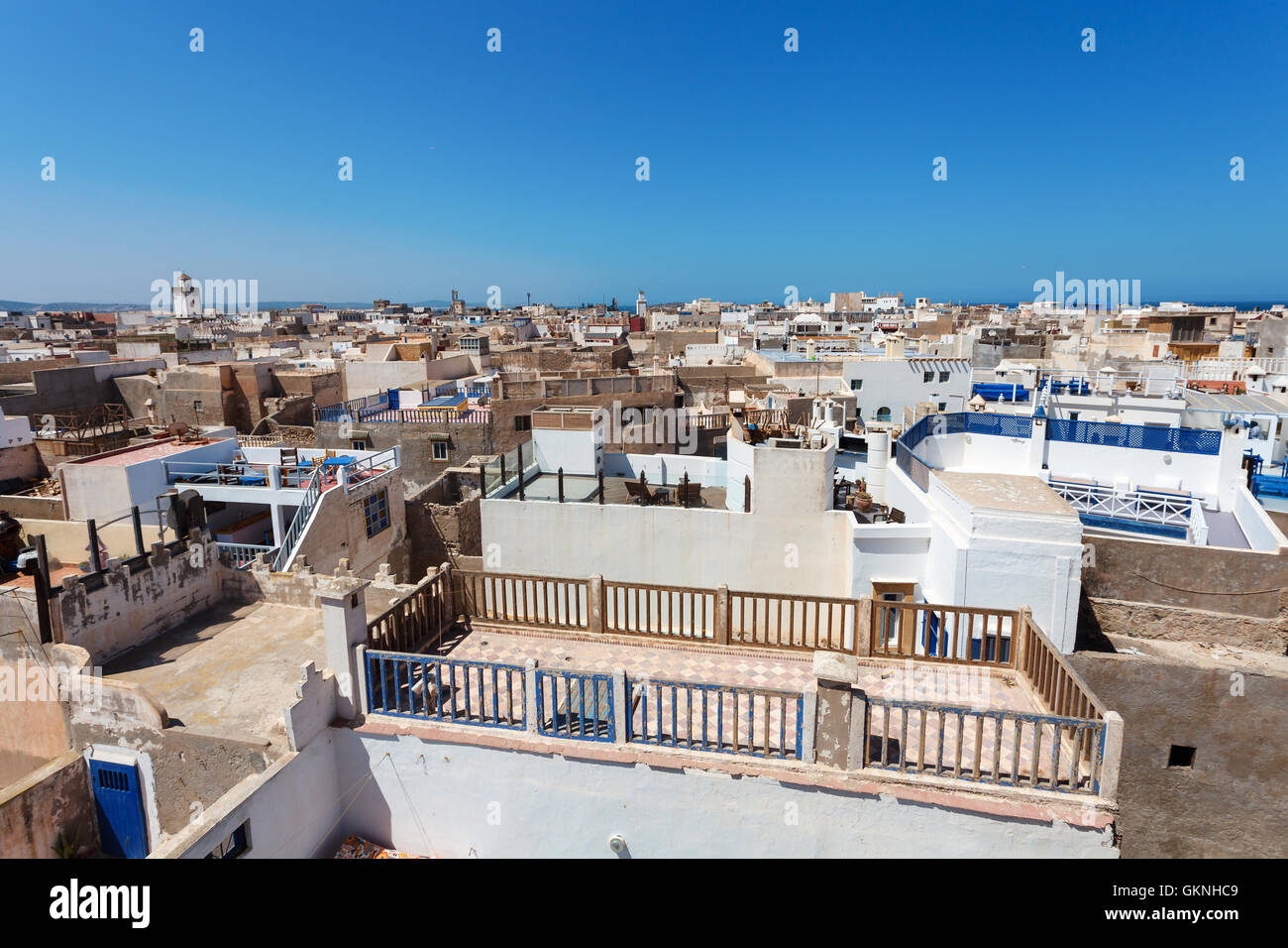 Essaouira buildings top view, Morocco Stock Photo - Alamy