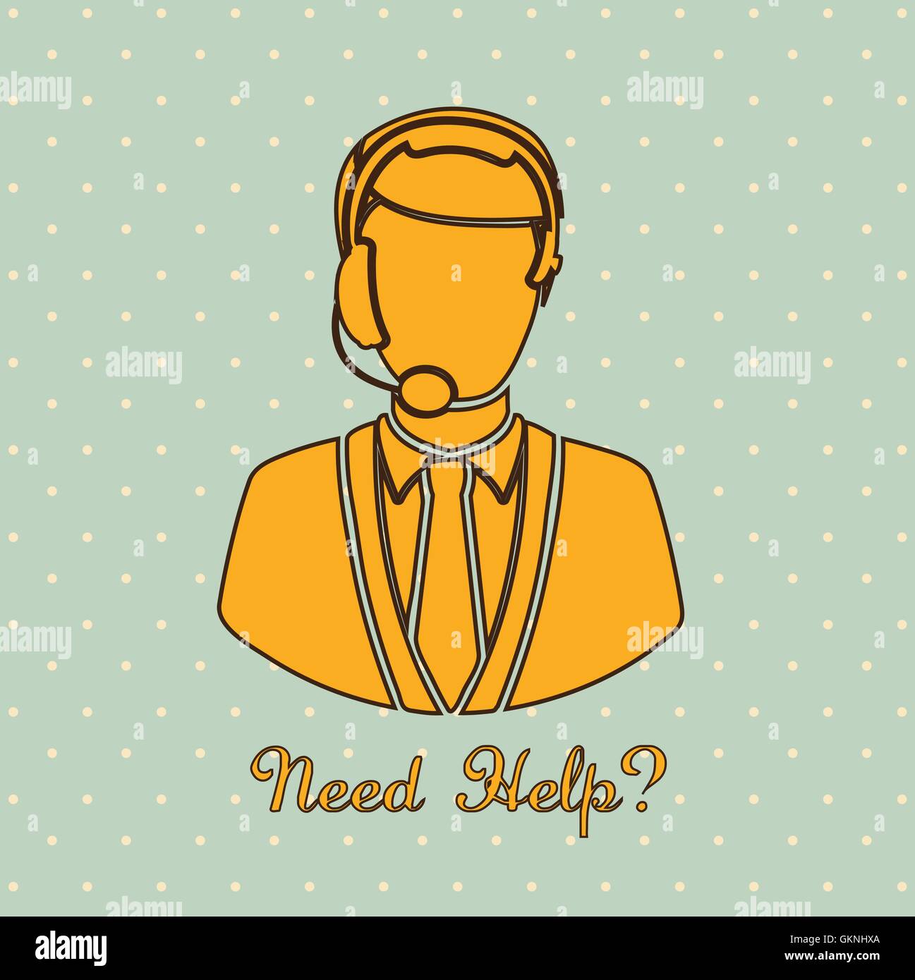 Callcenter silhouette Stock Vector Images - Alamy