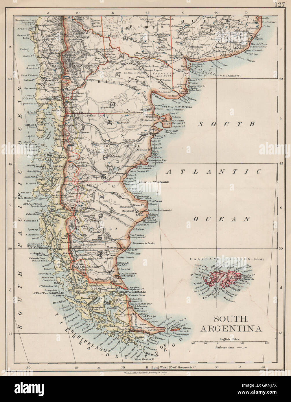 Patagonia map hi-res stock photography and images - Alamy