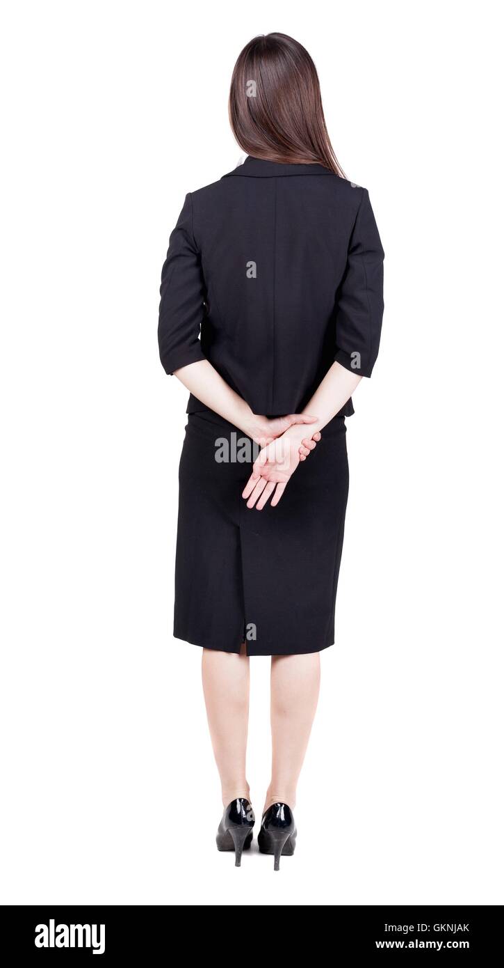 back view of thoughtful business woman contemplating Stock Photo - Alamy