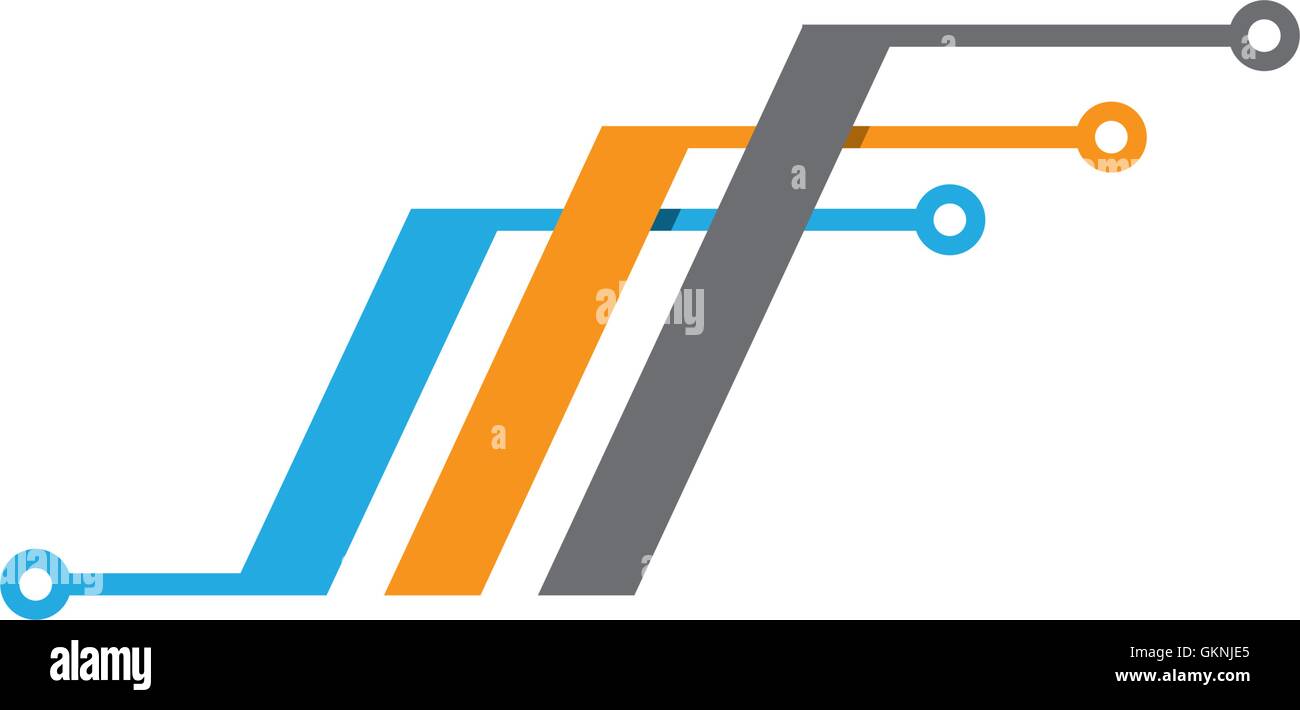 Cable wires wiring logo template hi-res stock photography and images ...