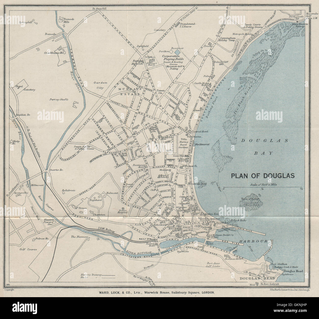 Douglas isle of man map hi-res stock photography and images - Alamy