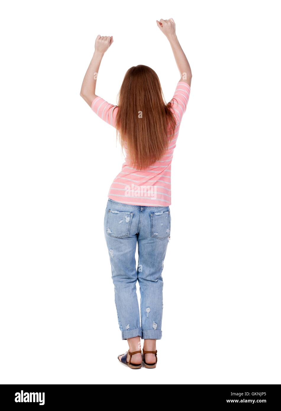 Victory sign hands back Cut Out Stock Images & Pictures - Alamy