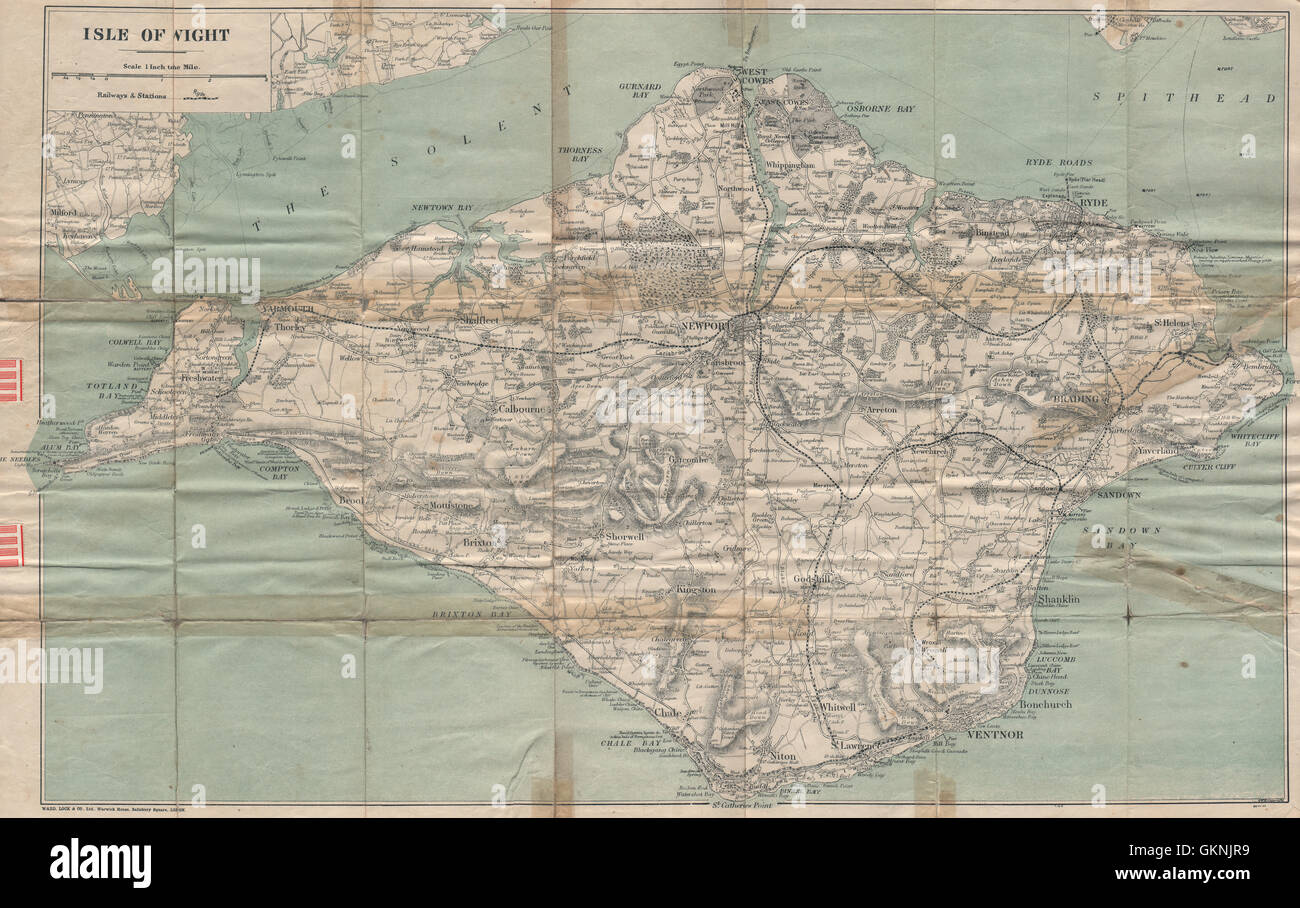 Map of sandown hi-res stock photography and images - Alamy