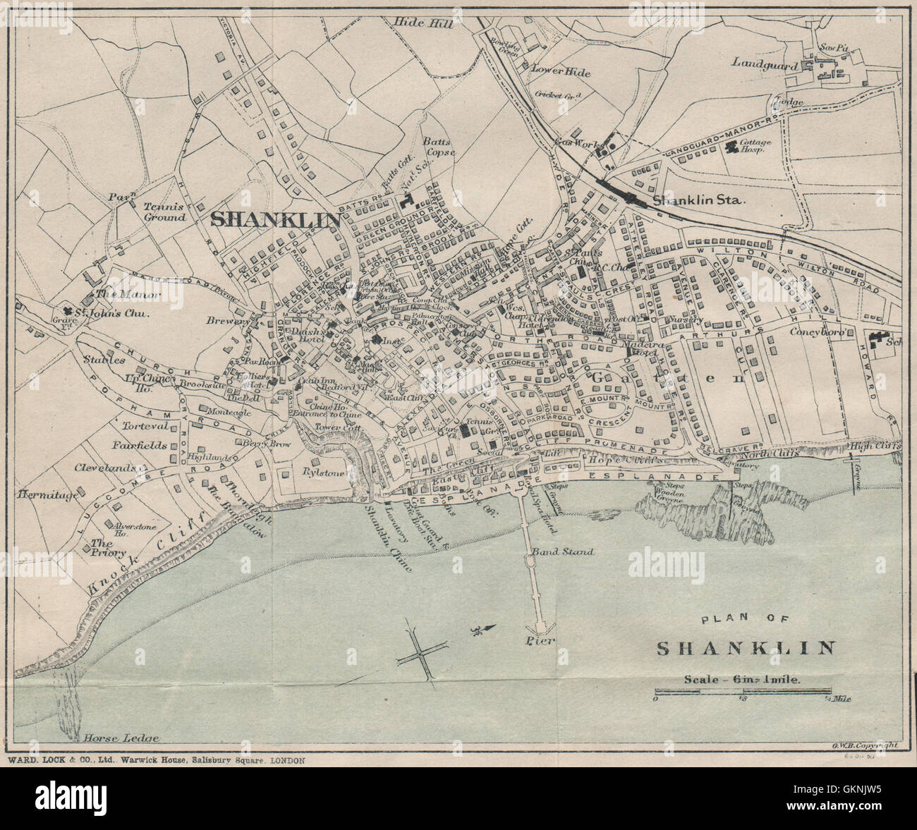 Map of shanklin hi-res stock photography and images - Alamy