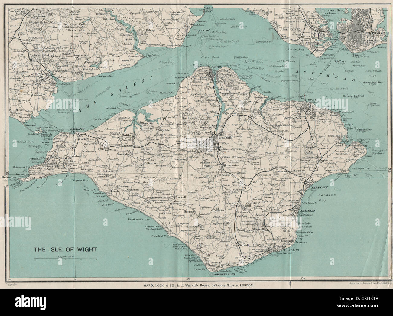 Isle of wight railway map hi-res stock photography and images - Alamy