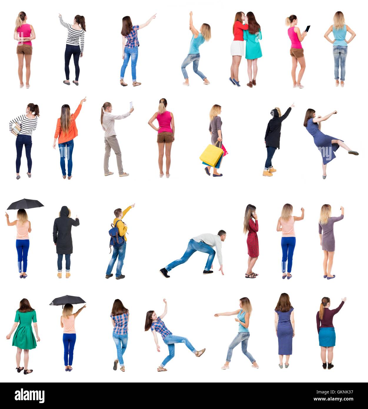 Collection Back view people Stock Photo - Alamy
