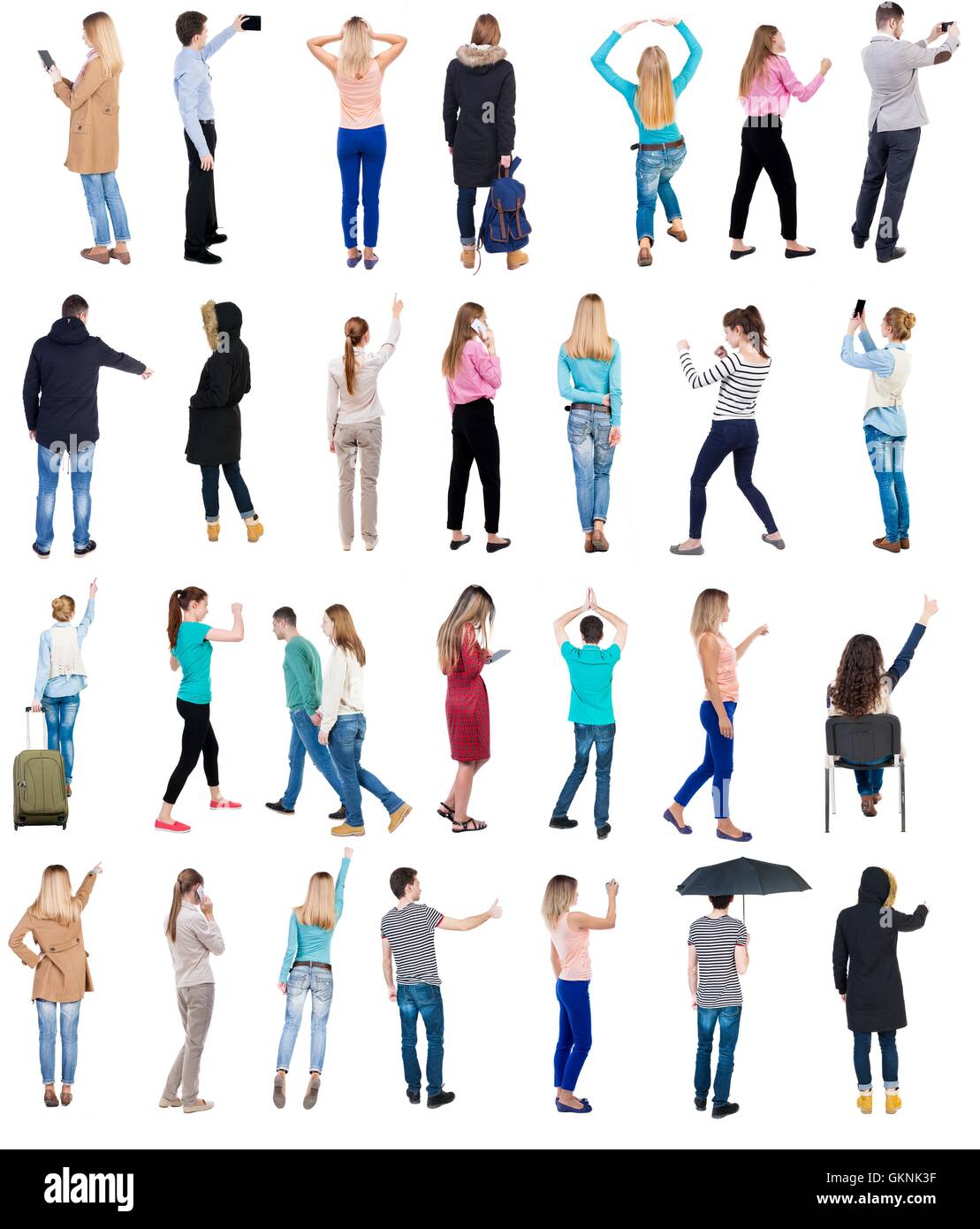 Collection Back view people Stock Photo - Alamy