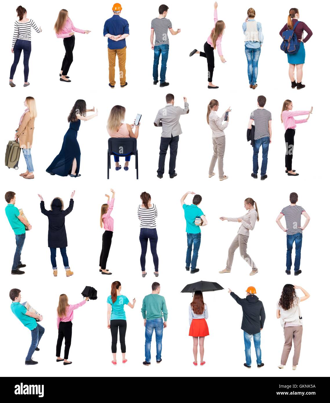 Collection Back view people Stock Photo - Alamy