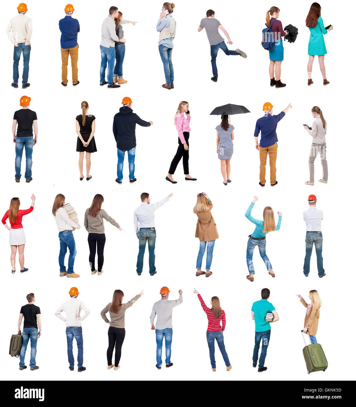 Collection Back view people Stock Photo - Alamy