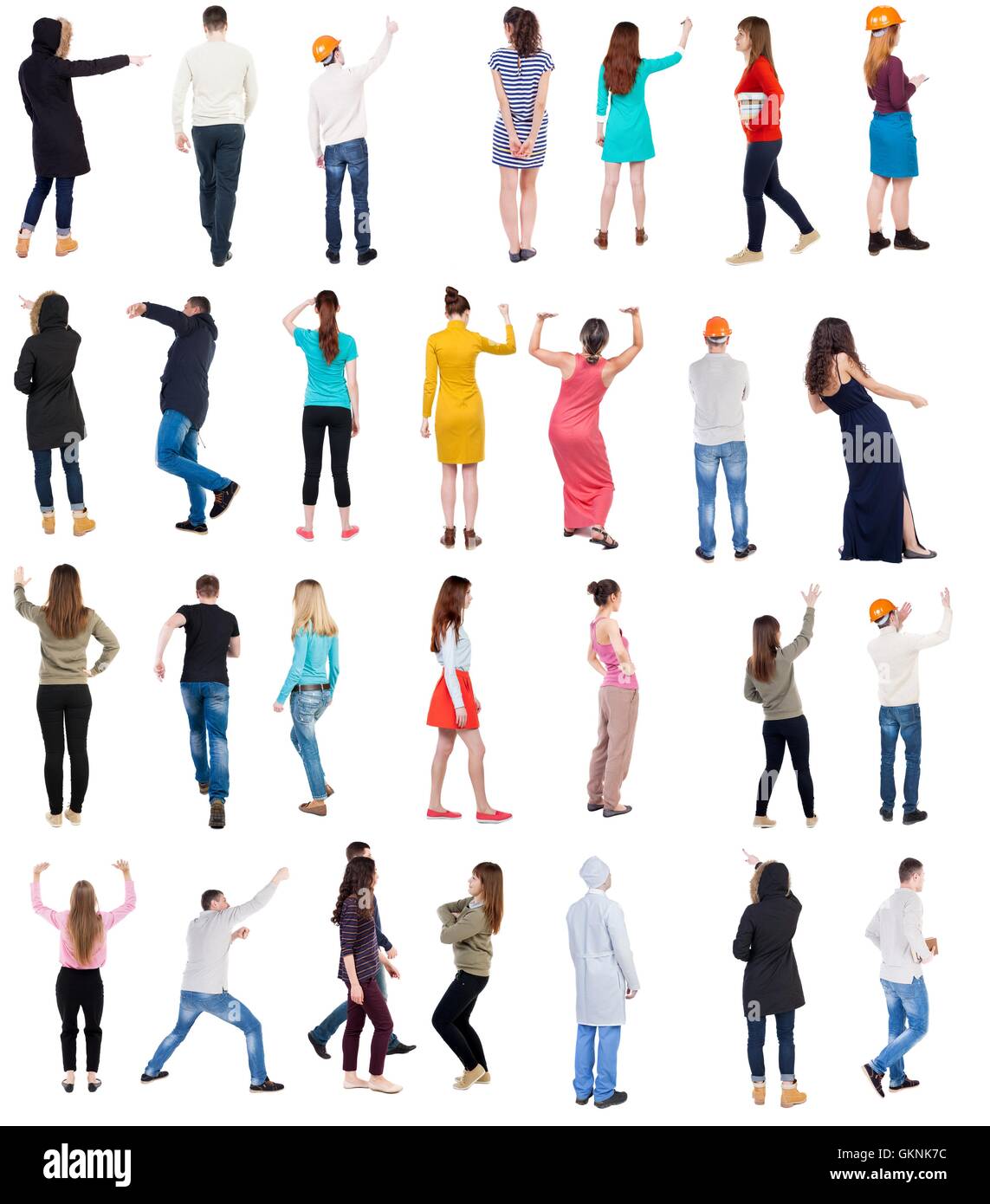 Collection Back view people Stock Photo - Alamy