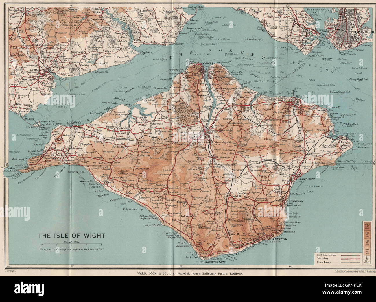 Isle of wight railway map hi-res stock photography and images - Alamy