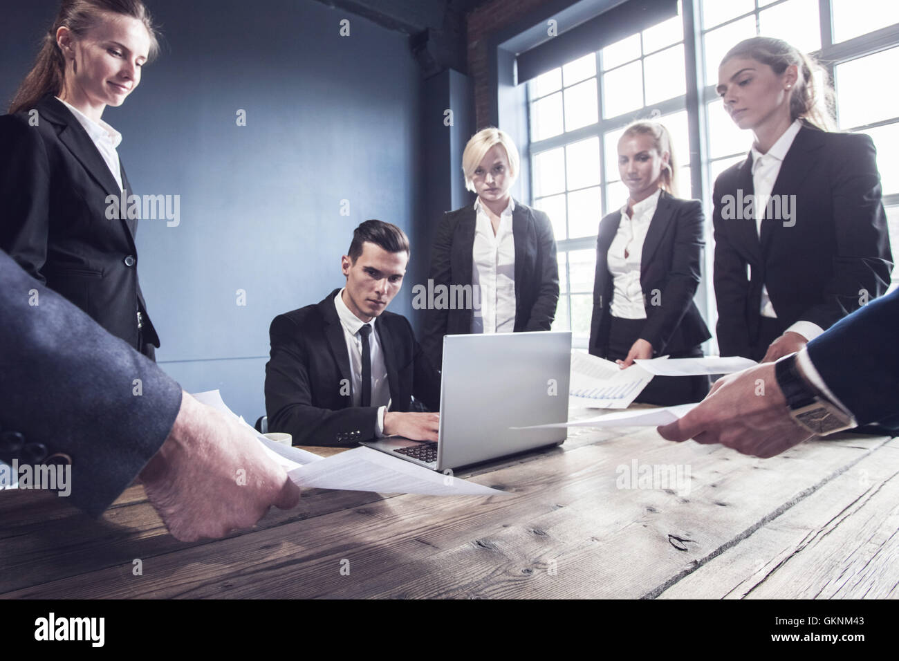 Business man getting extra work hi-res stock photography and images - Alamy