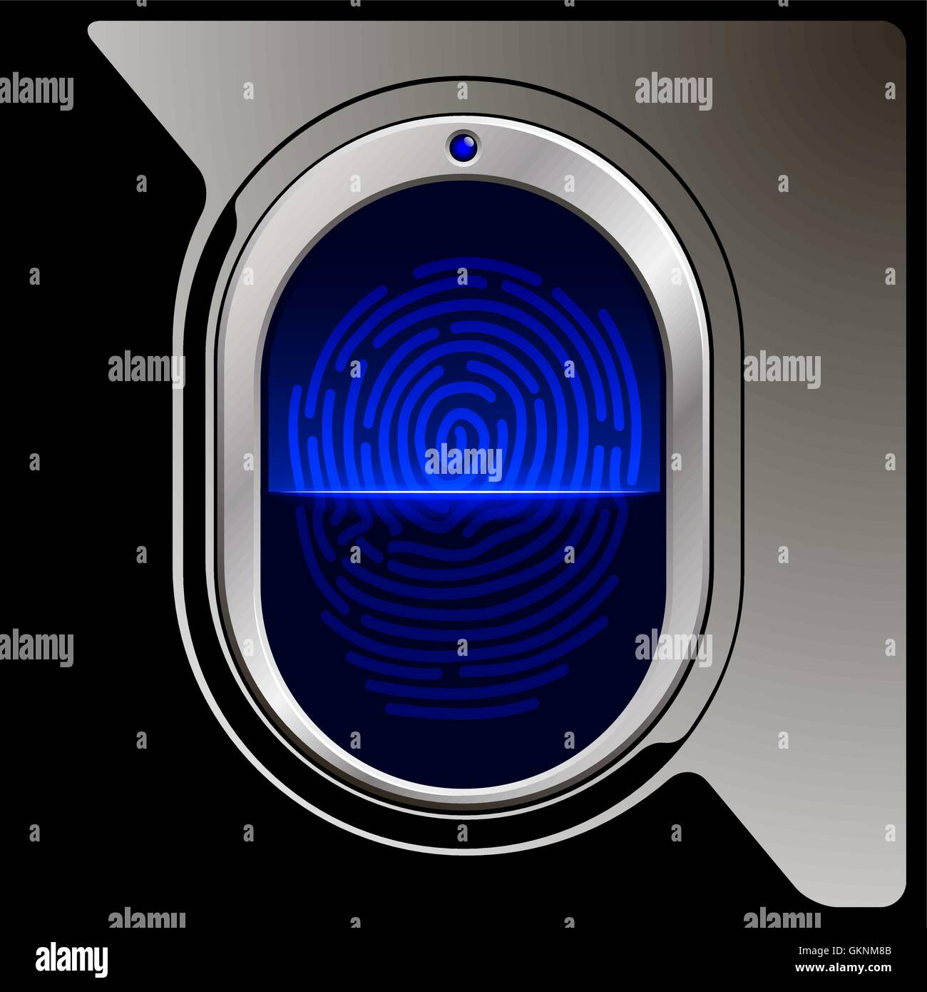 Black Fingerprint scanner Stock Vector Image & Art - Alamy