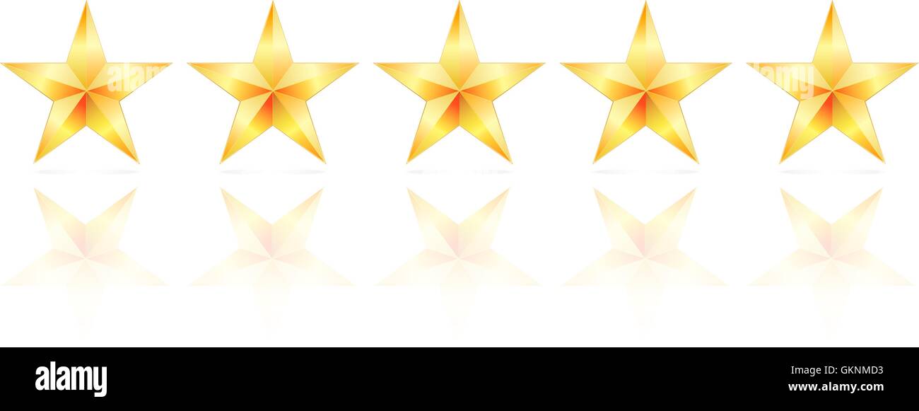 five gold star Stock Vector Image & Art - Alamy