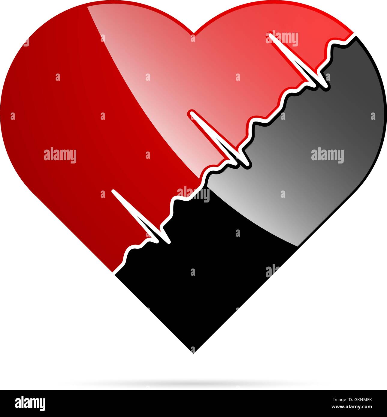 The heart and cardiogram Stock Vector Image & Art - Alamy
